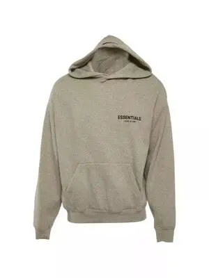 Fear Of God Essentials Logo-print Hoodie - Neutrals