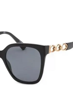 Moschino Cat-eye Sunglasses With Gold-tone Chain Detailing - Black
