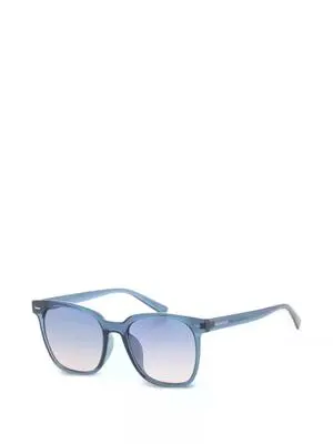 Calvin Klein Logo-print Square-frame Sunglasses - Blue