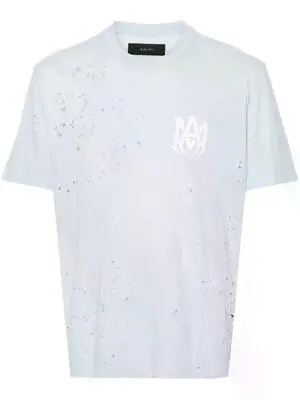 Amiri Washed Shotgun Cotton T-shirt - Blue
