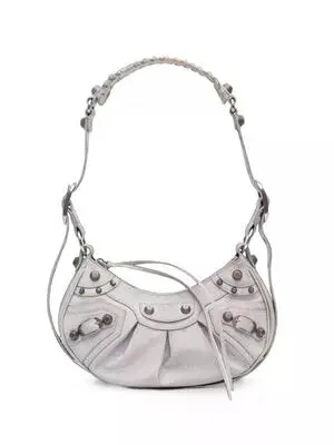 Balenciaga 2020-2026 Sparkling Fabric Motocross Le Cagole Xs Crossbody Bag - Silver