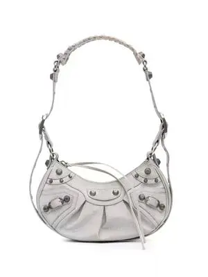 Balenciaga 2020-2026 Sparkling Fabric Motocross Le Cagole Xs Crossbody Bag - Silver