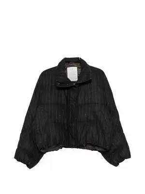 Brunello Cucinelli Sequin Embellished Striped Puffer Jacket