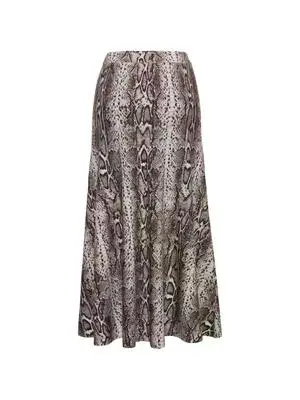 Cara Cara Sandra Snake-print Wool Midi Skirt