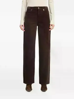 7 For All Mankind Corduroy Straight-leg Trousers - Brown