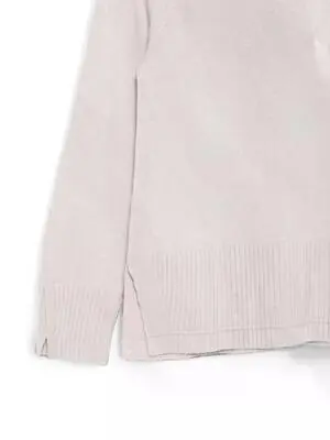 Alpha Studio Ribbed-trim Side-slit Knit