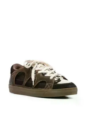 SANTHA Love Park Cut-out Panelled Sneakers