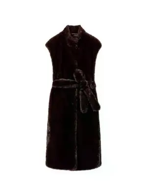 TWINSET Long Faux Fur Gilet