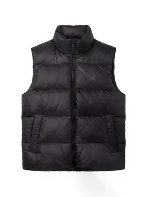 Calvin Klein Quilted Logo-print Gilet - Black