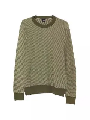 BOSS Textured-knit Wool Sweater - Green