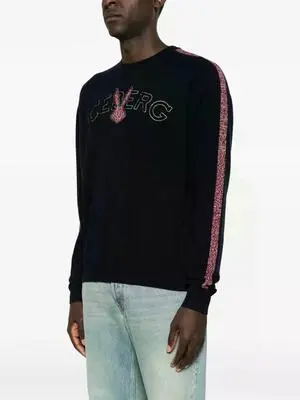 Iceberg Logo-embroidered Side-stripe Sweater