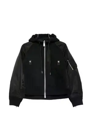 Sacai Panelled Zip-up Hoodie