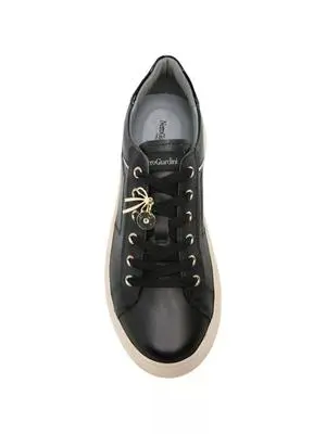 NEROGIARDINI Leather Logo Charm Sneakers