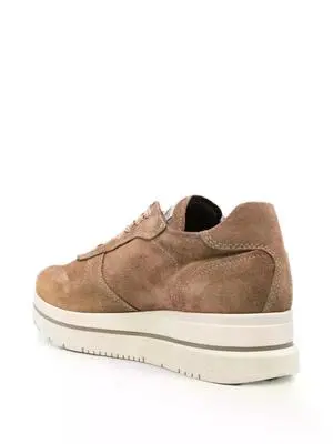 NEROGIARDINI Logo-plaque Platform Sneakers - Brown