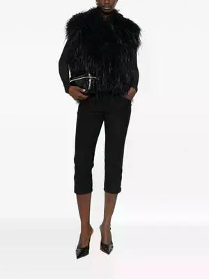 FORTE_FORTE Feather-effect Sleeveless Jacket