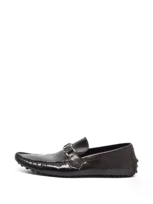 LOUIS VUITTON Patent Leather Loafers - Brown