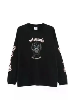 Vetements Graphic-print Long-sleeve T-shirt - Black