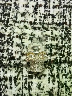 Alexander McQueen Skull Tweed Shoulder Bag