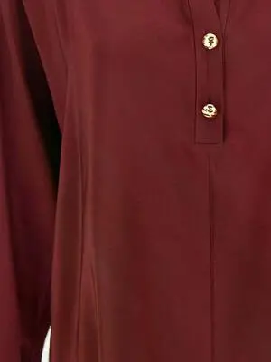 Max Mara Hammered-button Silk Blouse