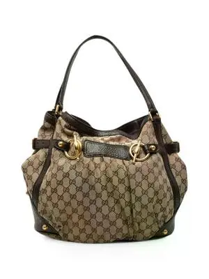 Gucci 2000-2015 Gg Canvas Jockey Shoulder Bag - Neutrals