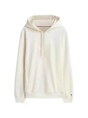 Tommy Hilfiger Logo-patch Drawstring Hoodie - Neutrals