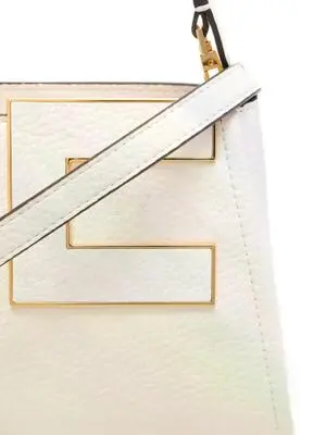 Elisabetta Franchi Logo Plaque Tote Bag - Neutrals