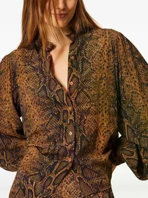 TWINSET Crêpe De Chine Python-print Shirt