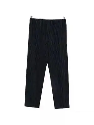 Issey Miyake Plissé-effect Straight-leg Trousers - Blue