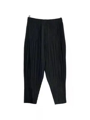 Issey Miyake Pleated Tapered Trousers - Blue