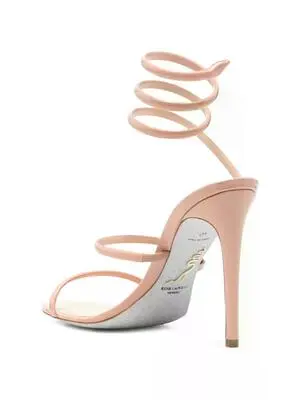 Rene Caovilla Cleo Patent Leather Sandals - Neutrals