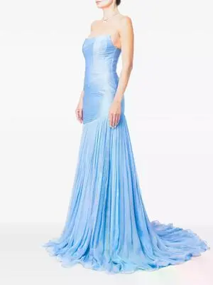 M.MARQUISE Adeline Strapless Ruched Maxi Dress