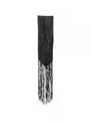 Dior 2000s Fringed Scarf - Black