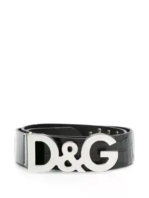 Dolce & Gabbana 2000s Logo-buckle Belt - Black