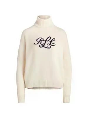 Ralph Lauren Logo-intarsia Cashmere Sweater - Neutrals