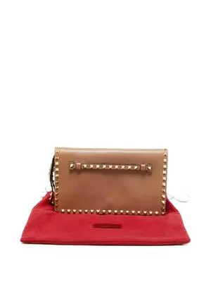 Valentino Garavani Rockstud Flap Clutch Bag