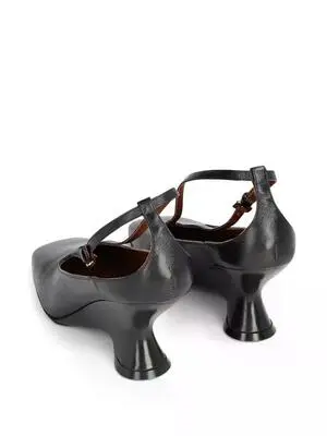 Dries Van Noten Leather Wedge Pumps