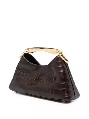 ELLEME Mini Boomerang Croc-effect Leather Tote Bag
