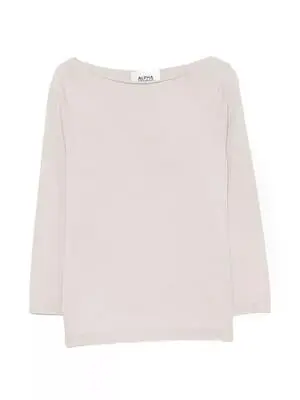 Alpha Studio Boat-neck Sweater - Neutrals