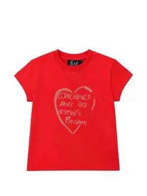 Andersson Bell Rhinestone-embellished Heart-motif T-shirt