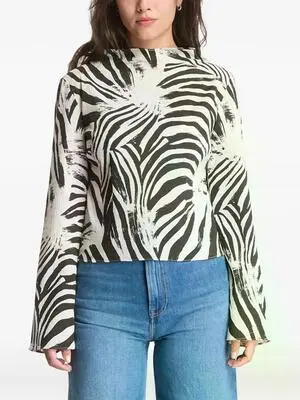SAMSOE SAMSOE Samiller Zebra-print Long-sleeve Top