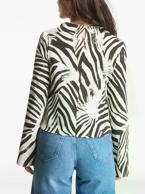 SAMSOE SAMSOE Samiller Zebra-print Long-sleeve Top