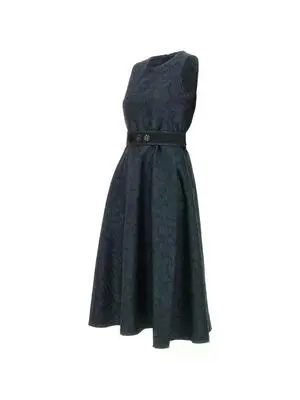 Max Mara Jacquard-pattern Midi Dress