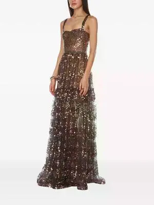 BRONX AND BRONCO Midnight Noir Sequined Gown