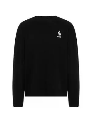 Moschino Logo-embroidered Rabbit-motif Sweater - Black