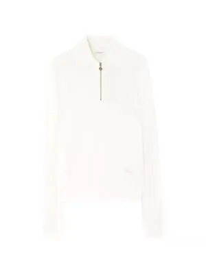 Burberry Long-sleeve Cashmere Polo Shirt - Neutrals