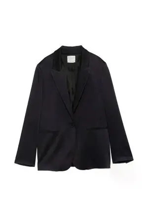 FORTE_FORTE Satin Finish Single-breasted Blazer