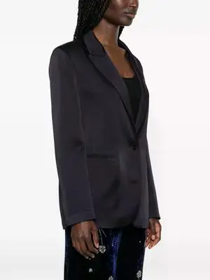 FORTE_FORTE Satin Finish Single-breasted Blazer