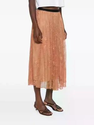 FORTE_FORTE Chantilly Lace-detail Midi Skirt
