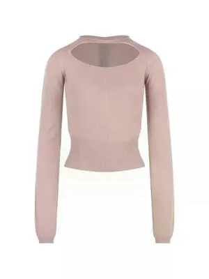 Rick Owens Cut-out Ribbed-hem Sweater - Pink