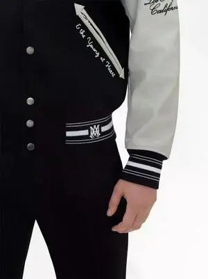 Amiri Logo Patch Varsity Bomber Jacket